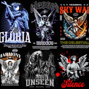 150 Exceptional Angel Streetwear Designs , T-shirt Designs Bundle ...