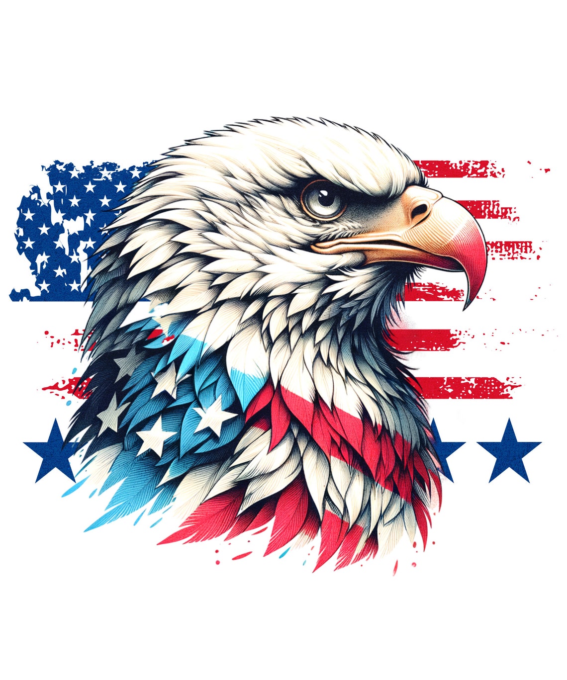 USA Patriotic Eagle Flag PNG Transparent Clipart Abstact Design ...