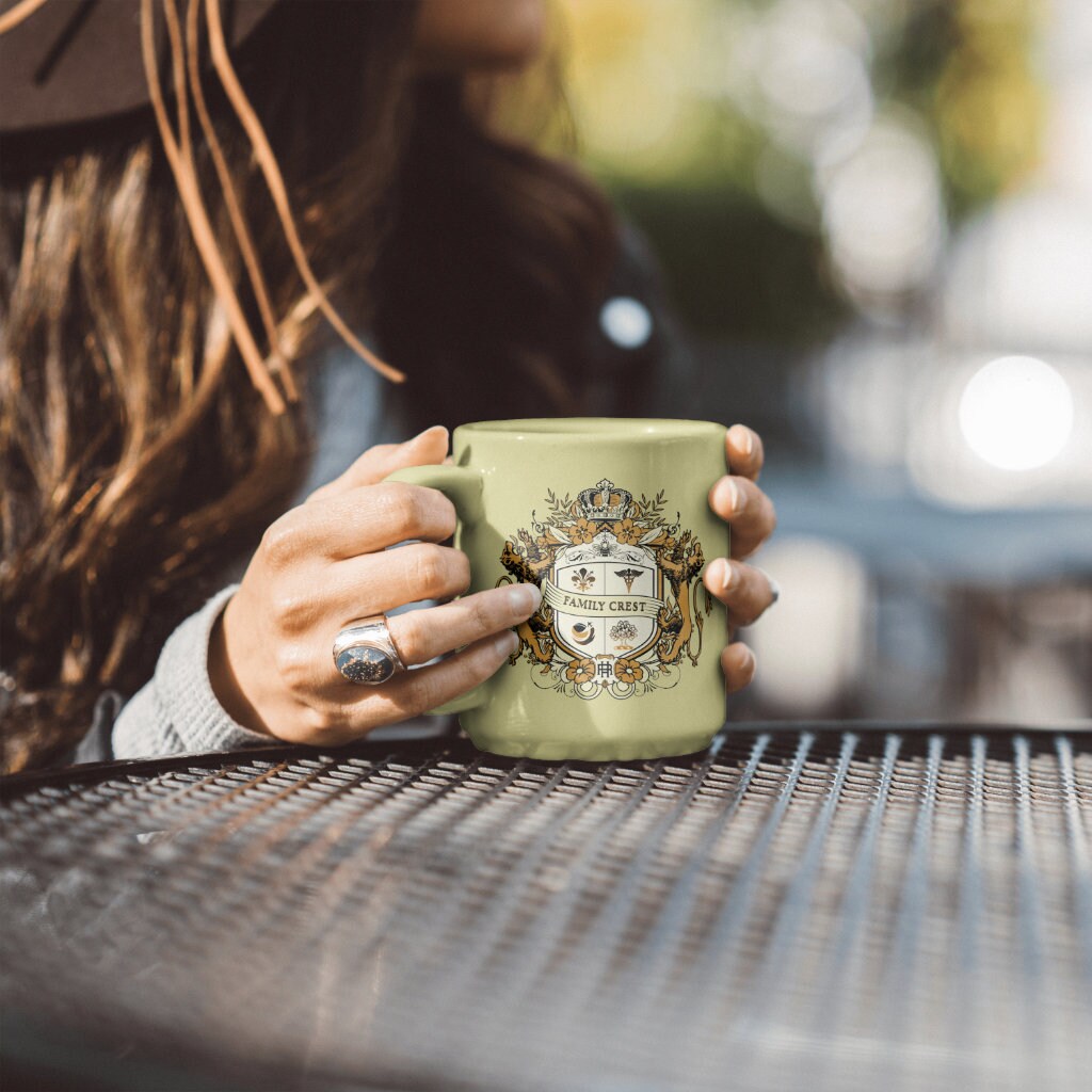 Family Crest Embellished With Roses , Family Crest Coat of Arms Custom ...