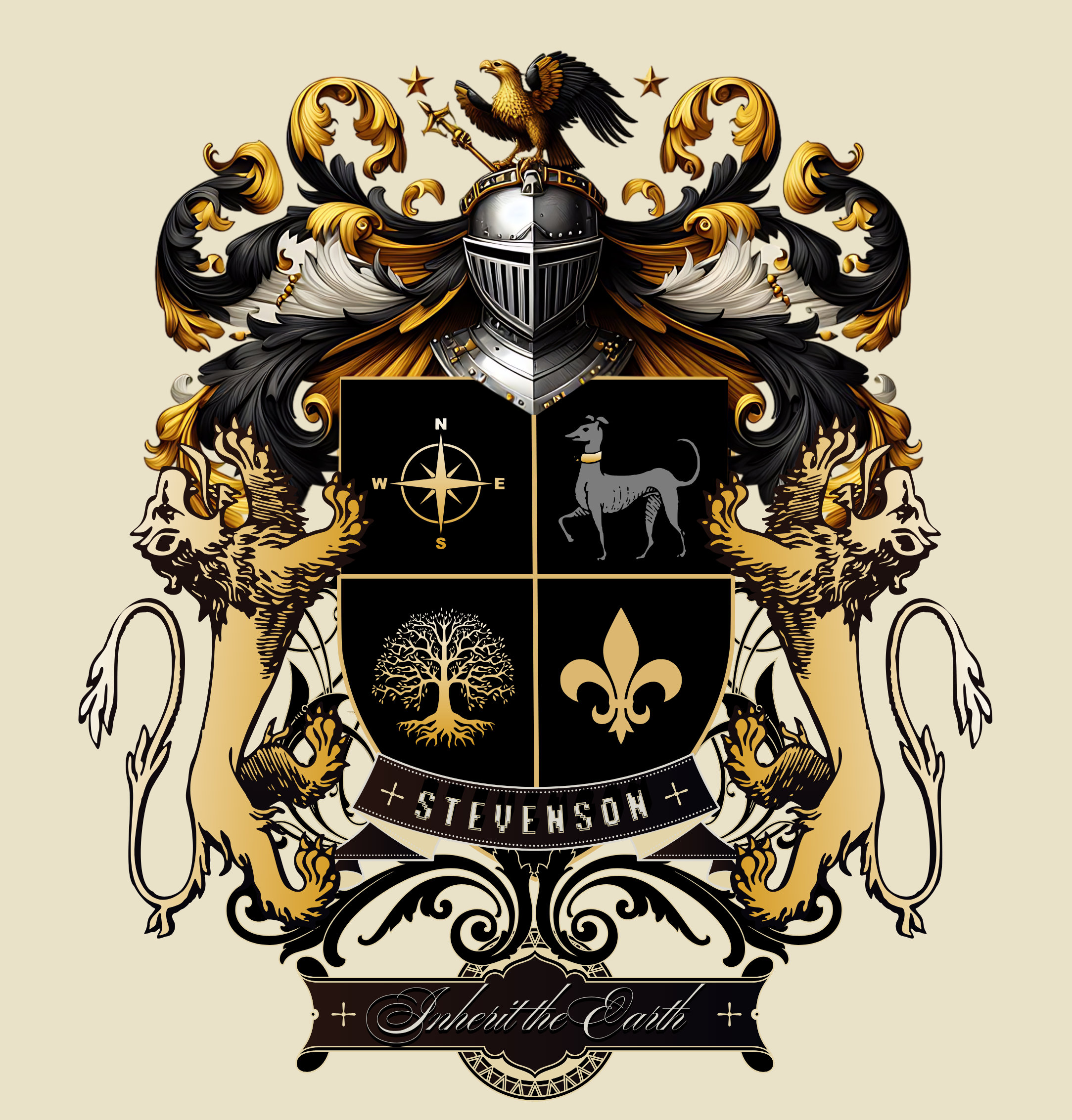Personalized Family Crest Logo Design | Custom Coat of Arms (digital ...