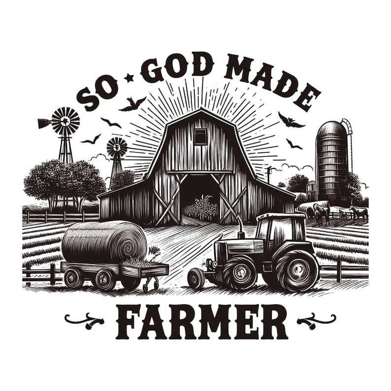 So God Made a Farmer, PNG Digital Download for Sublimation - Etsy