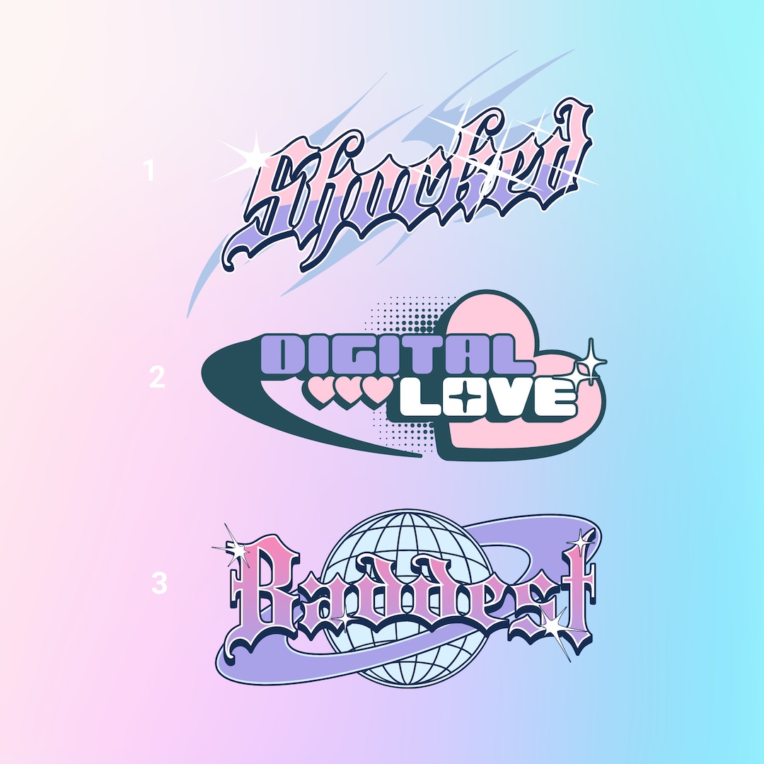 Custom Digital Y2K Logo , FAST DELIVERY - Etsy