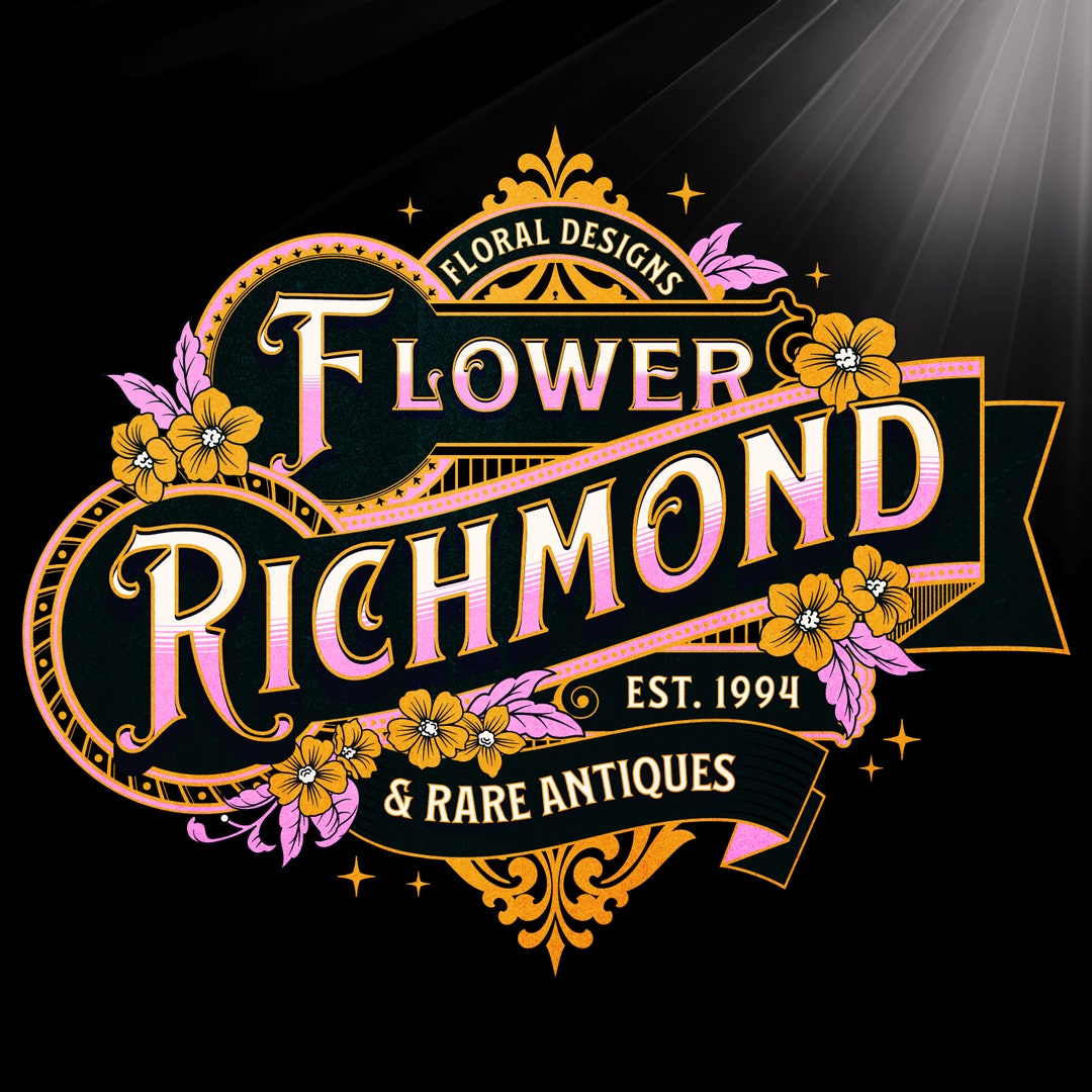 Custom Logo - Logo Designer -victorian Logo -boutique Logo -vintage or ...