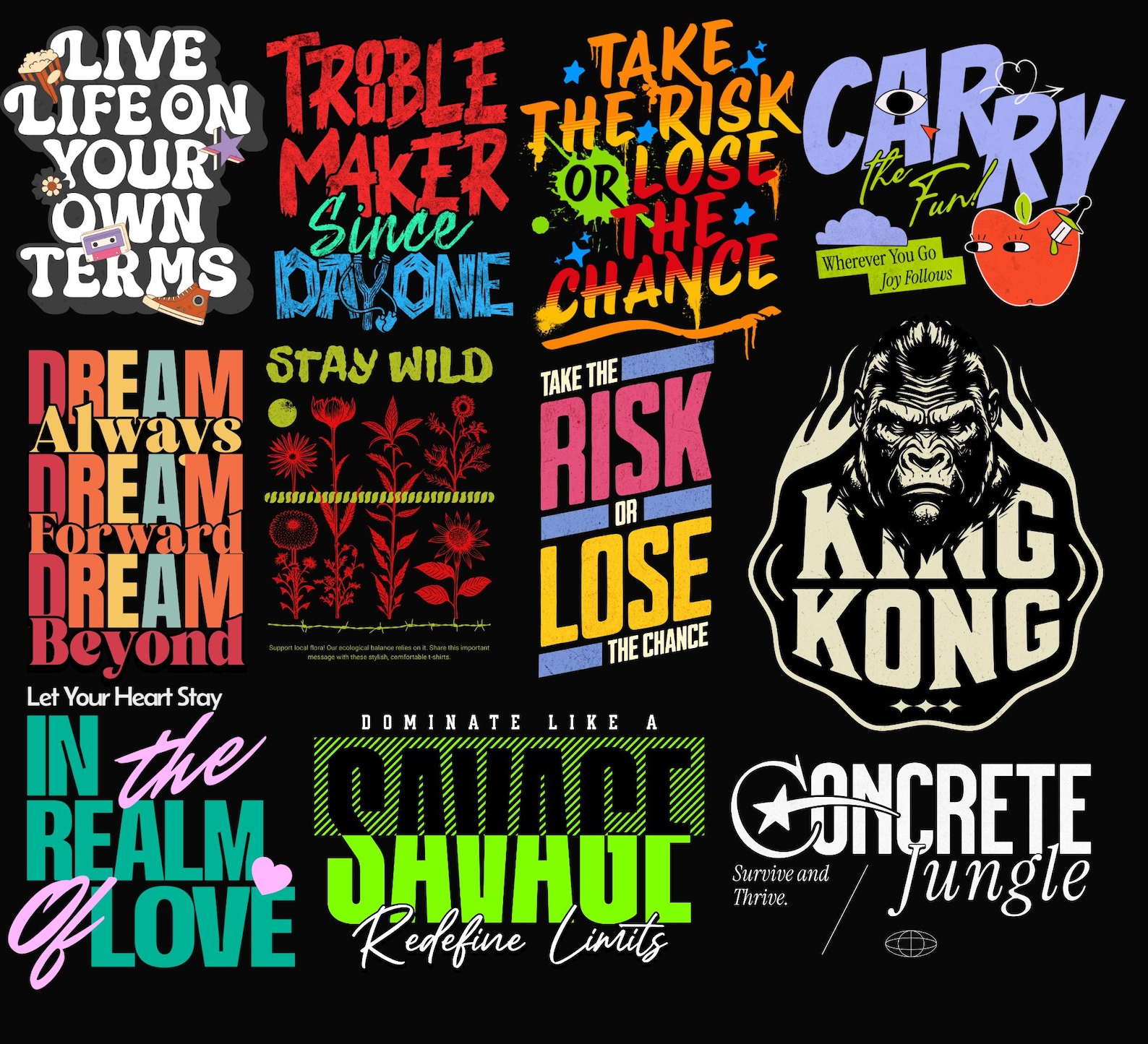 70+ Streetwear T-shirt Designs - Ready-to-use PNG Pack! - Etsy