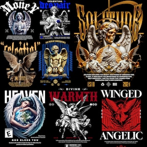 150 Exceptional Angel Streetwear Designs , T-shirt Designs Bundle ...