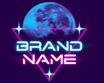 Y2K Logo, Neon Light, 80s Retro, Custom Logo Designs - Etsy