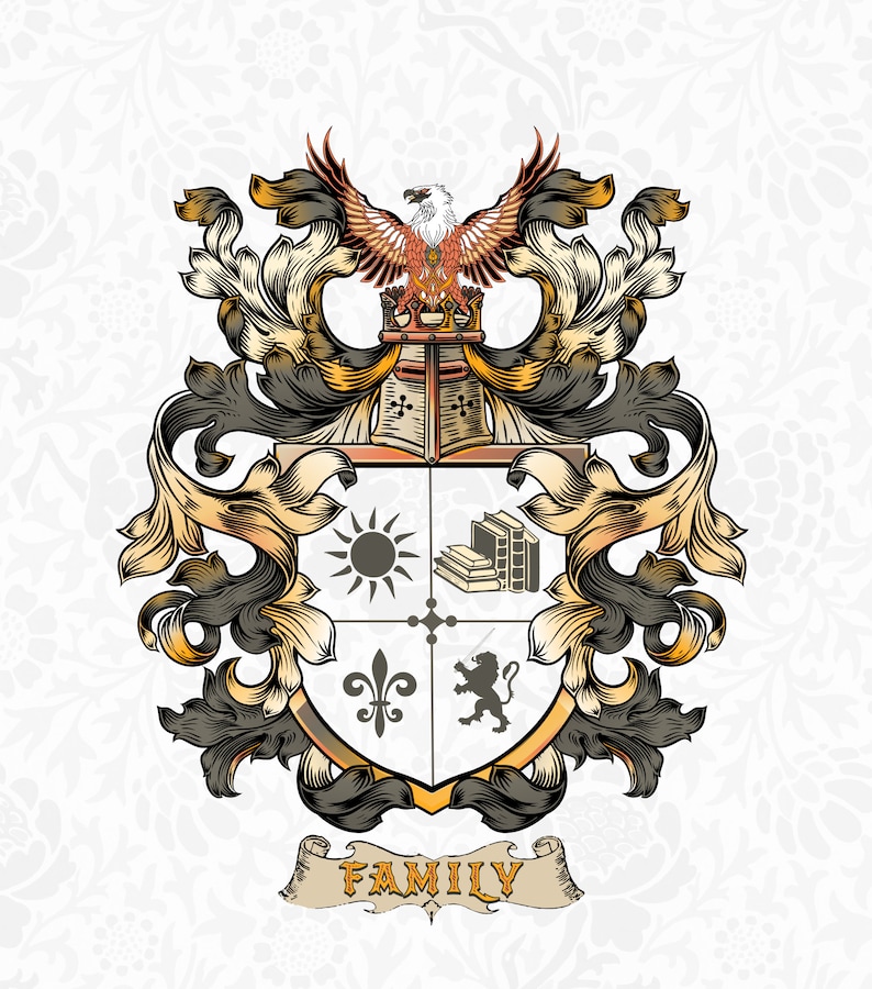 Family Crest Coat of Arms | Custom Logo Design | Family Crest,a Coat of ...
