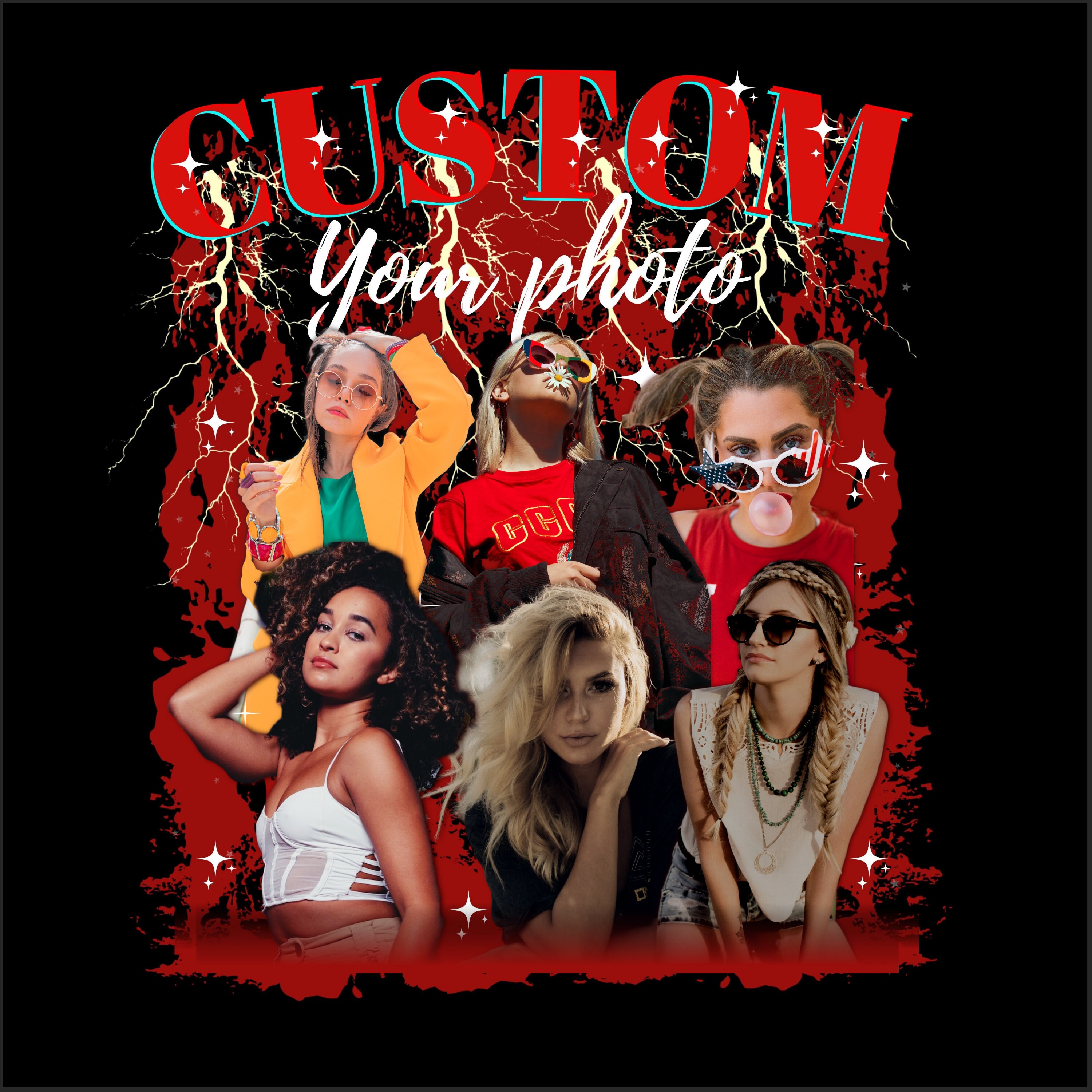 Custom Bootleg Design | Custom Photo Canva | Vintage Graphic 90s ...