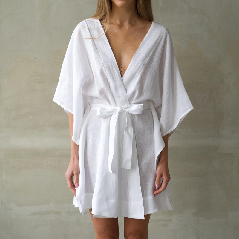 Linen Robe - Etsy
