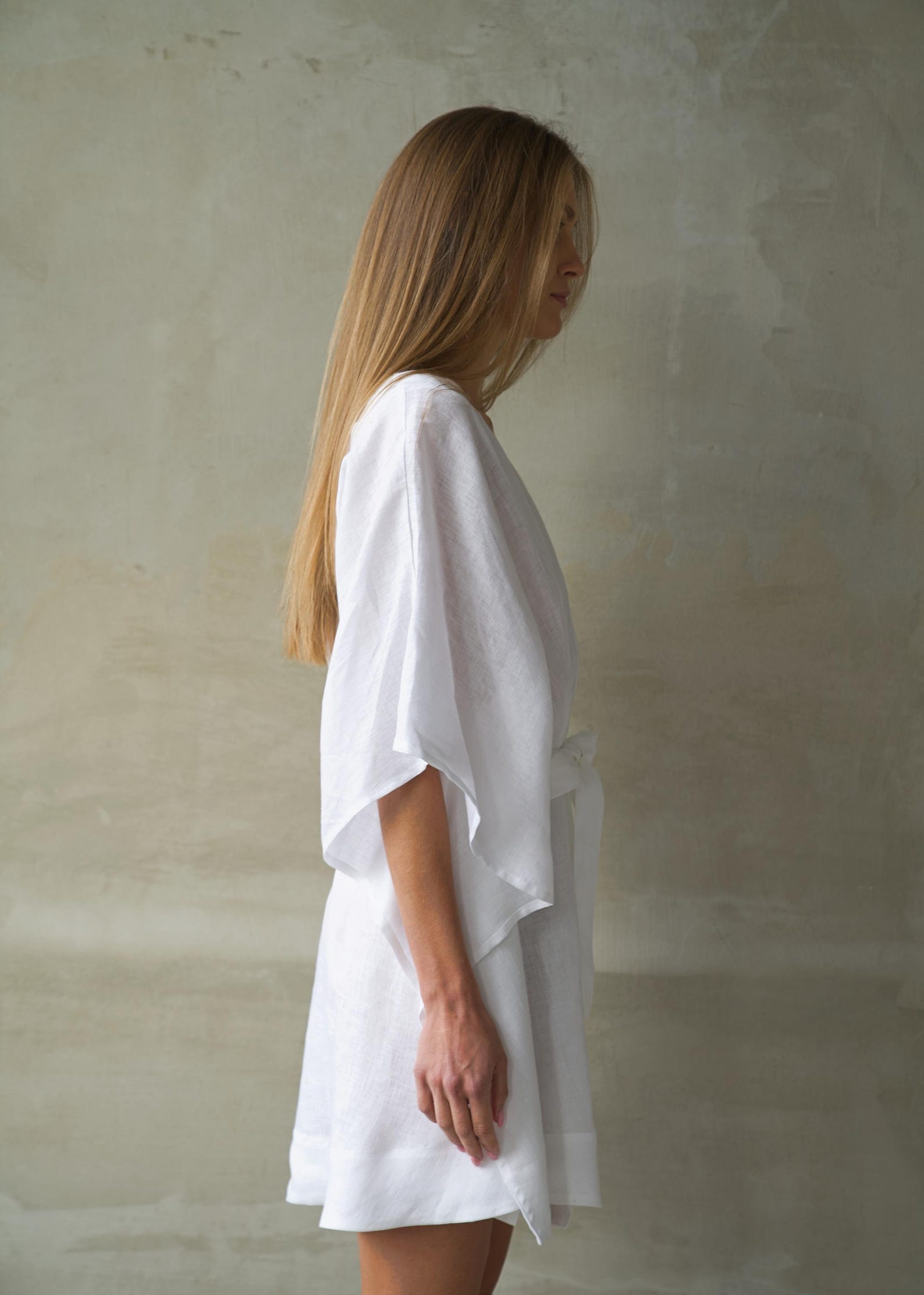 Linen Kimono Robe: Softened European Linen, Bridal Dressing Gown - Etsy