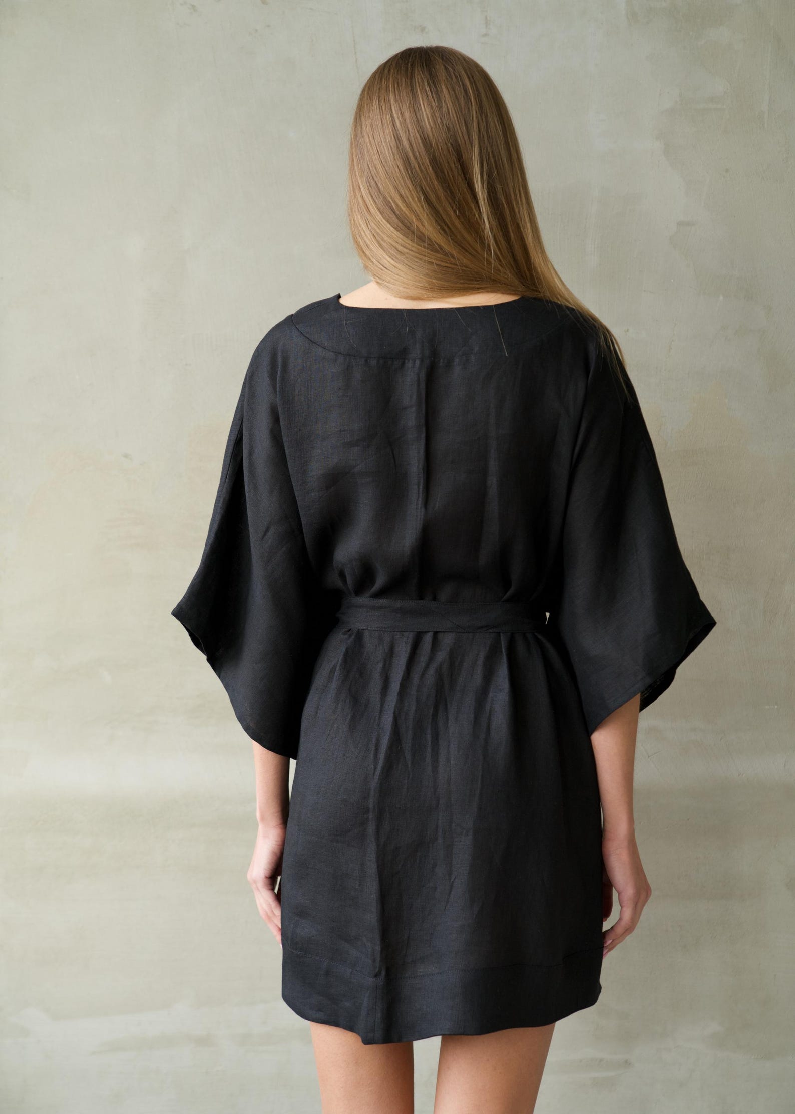 Linen Kimono Robe: Soft European Linen Dressing Gown - Etsy