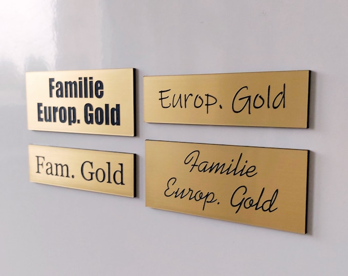 Door Sign European Gold/black Name Plate Letterbox Sign Doorbell Sign ...