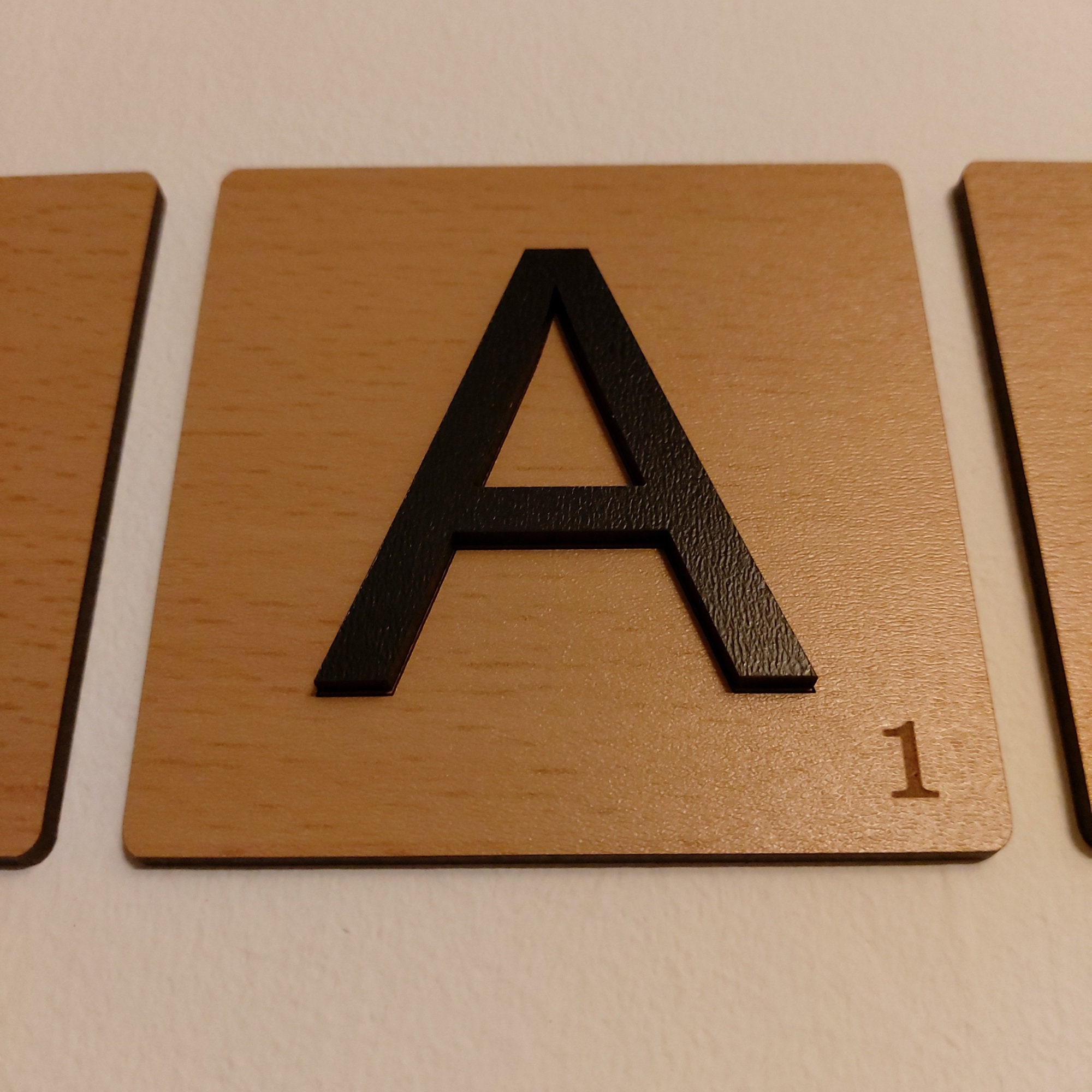 Scrabble Wooden Letters Tiles 3D Look Personalized Wall Decoration Name ...
