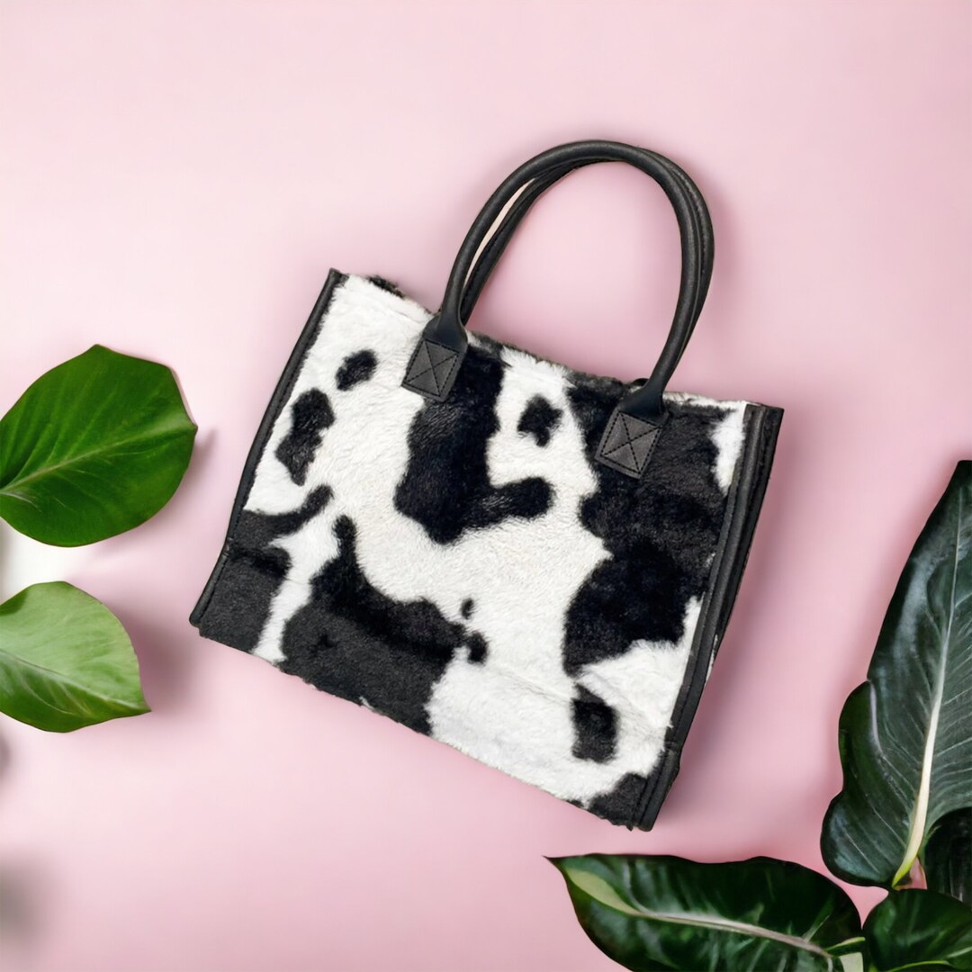Cow Pattern Shopping Bag, Girl's Shopper Bag ,shoulder Bag, Tote ...