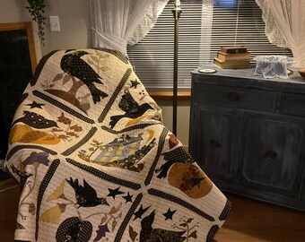 Raven, an Autumn Quilt of Appliqué Designs by Blackbird Designs, - Etsy