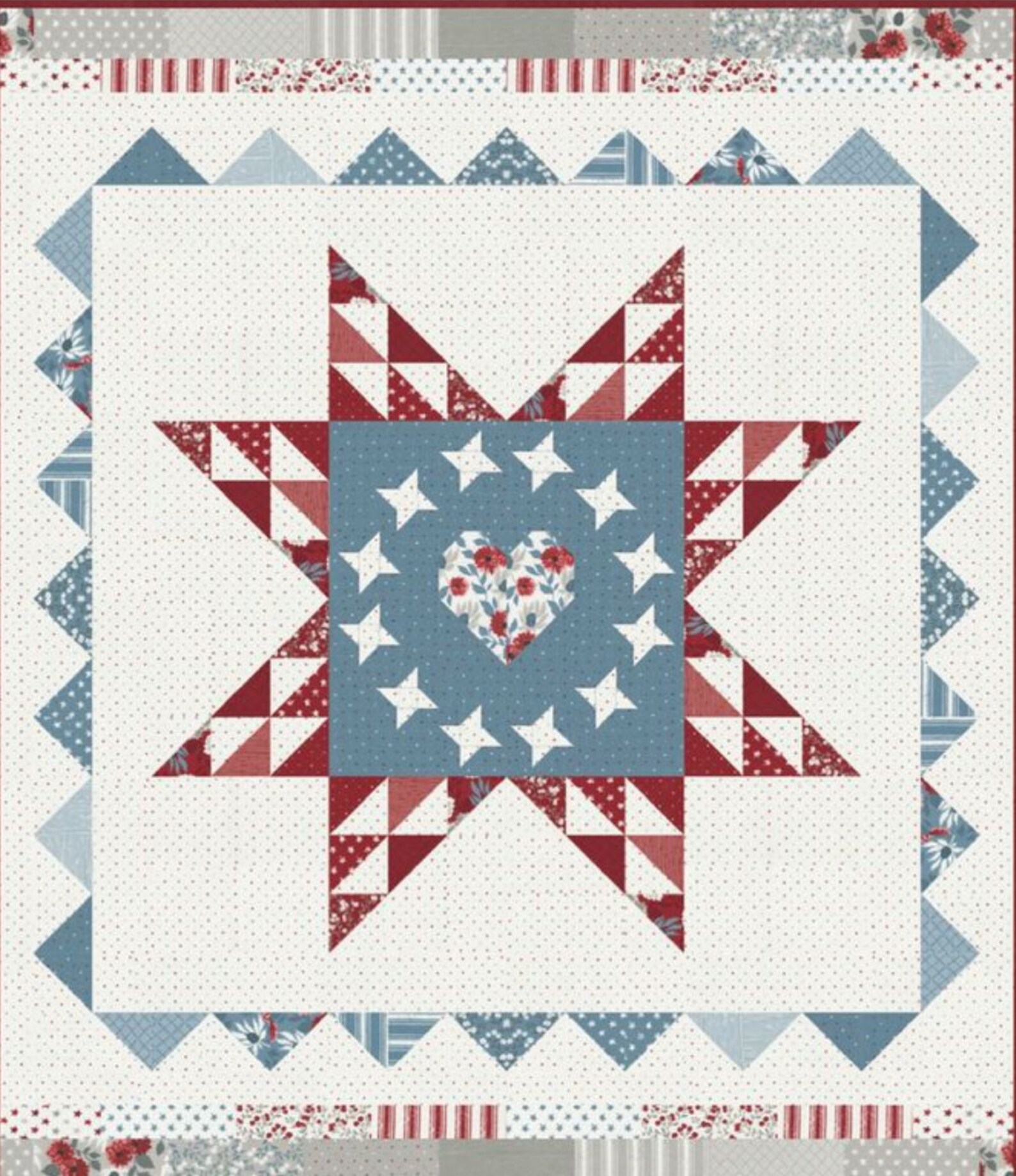 Heart a America Quilt - Etsy