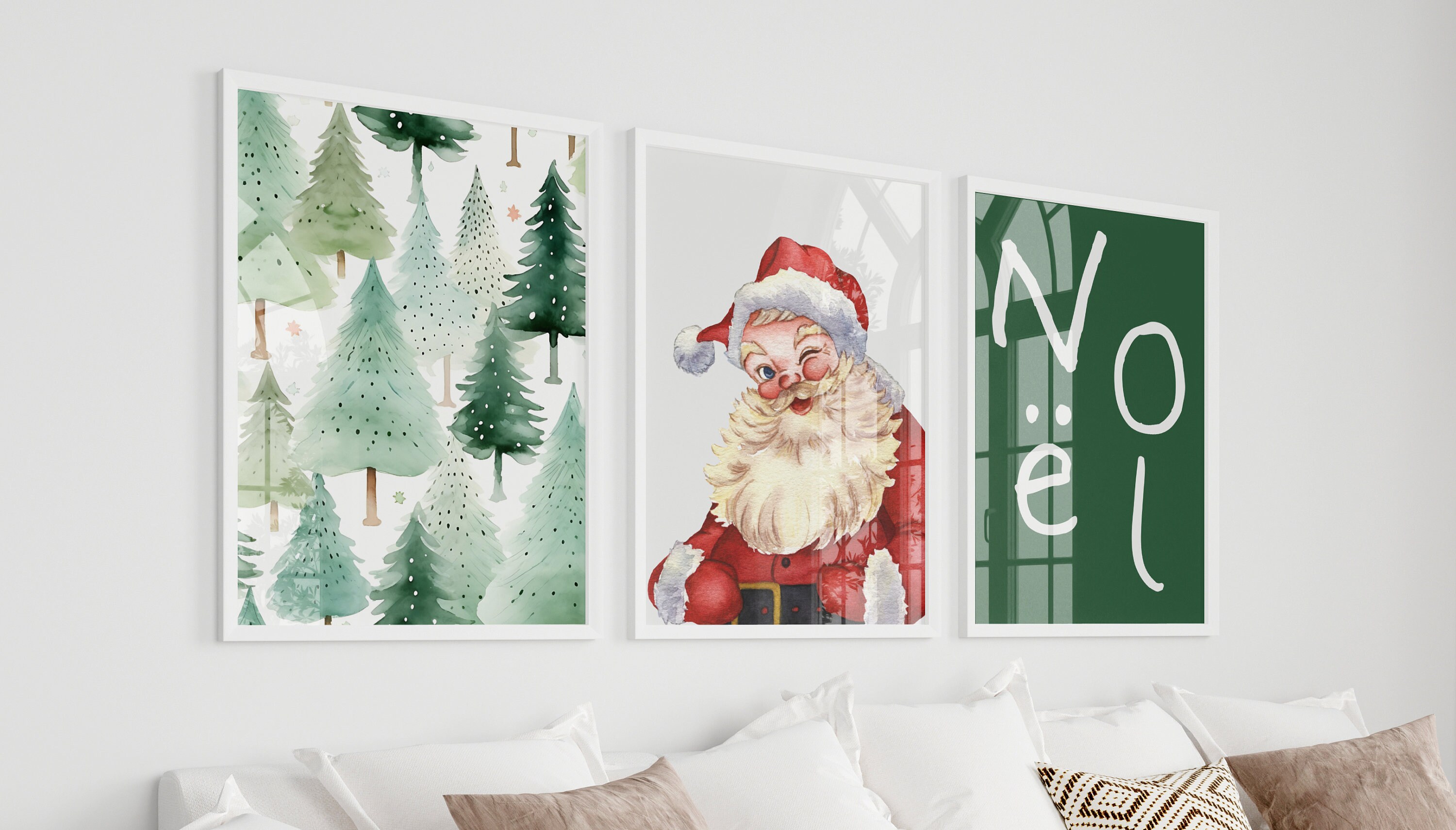 Christmas Gallery Wall Art Set of 6 Christmas Printables Christmas ...