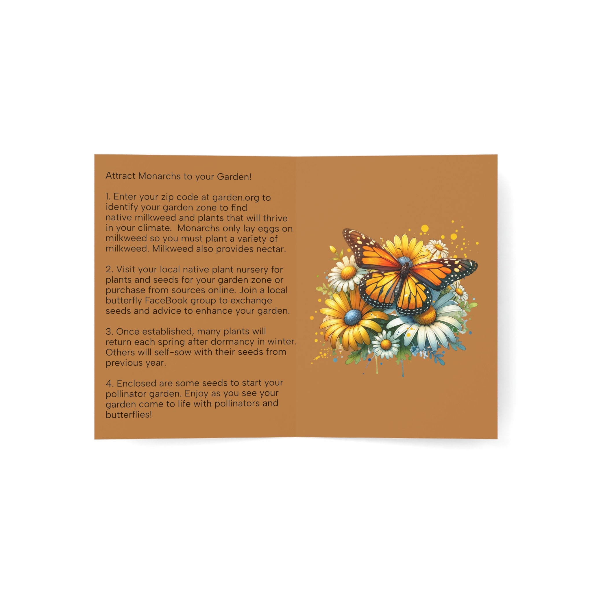 Create Your Own Pollinator Garden Greeting Cards 10, 30, 50 Piece Sets ...