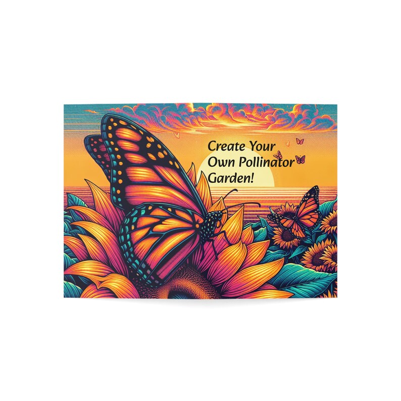 Create Your Own Pollinator Garden Greeting Cards 10, 30, 50 Piece Sets ...