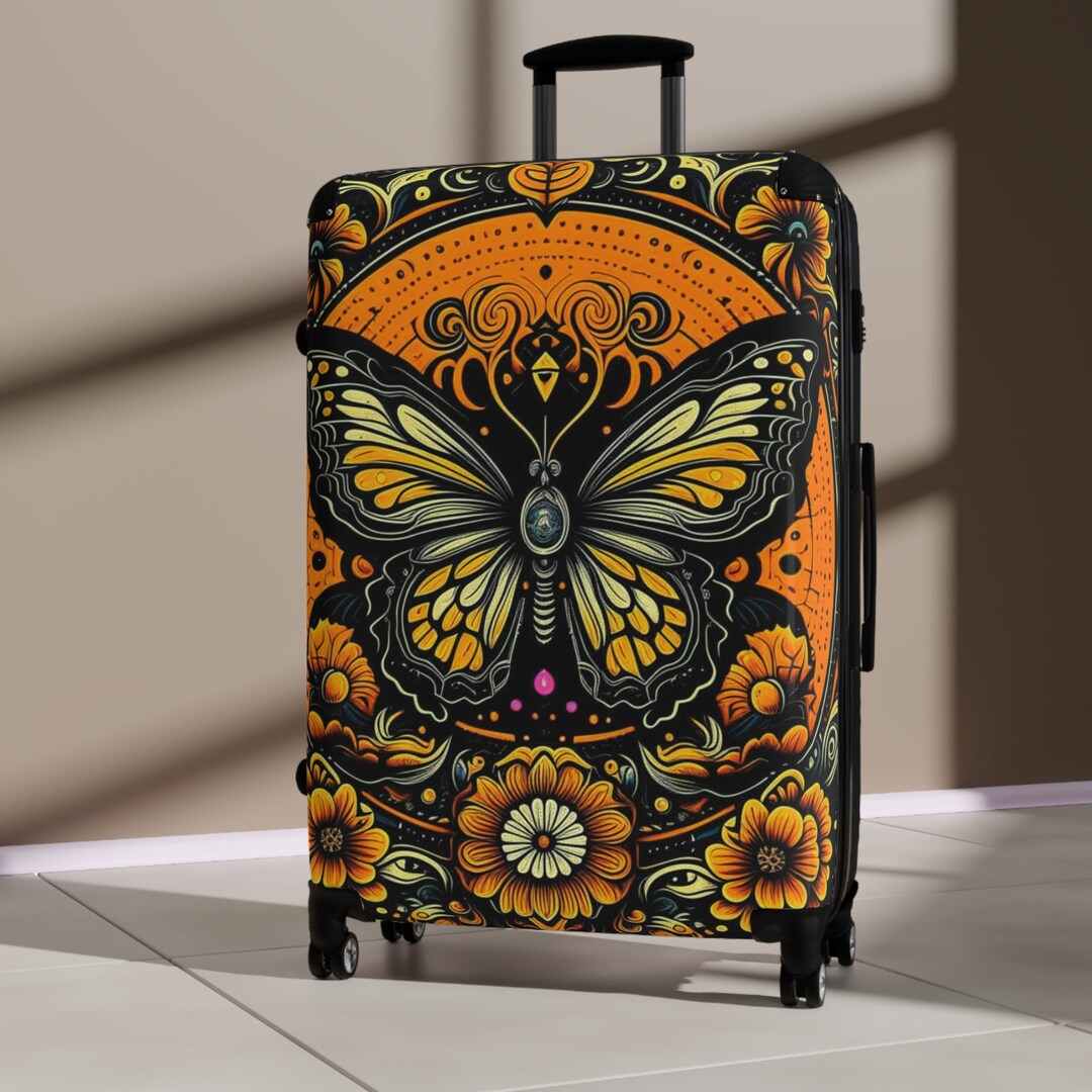 Monarch Butterfly Mandala Suitcase - Etsy