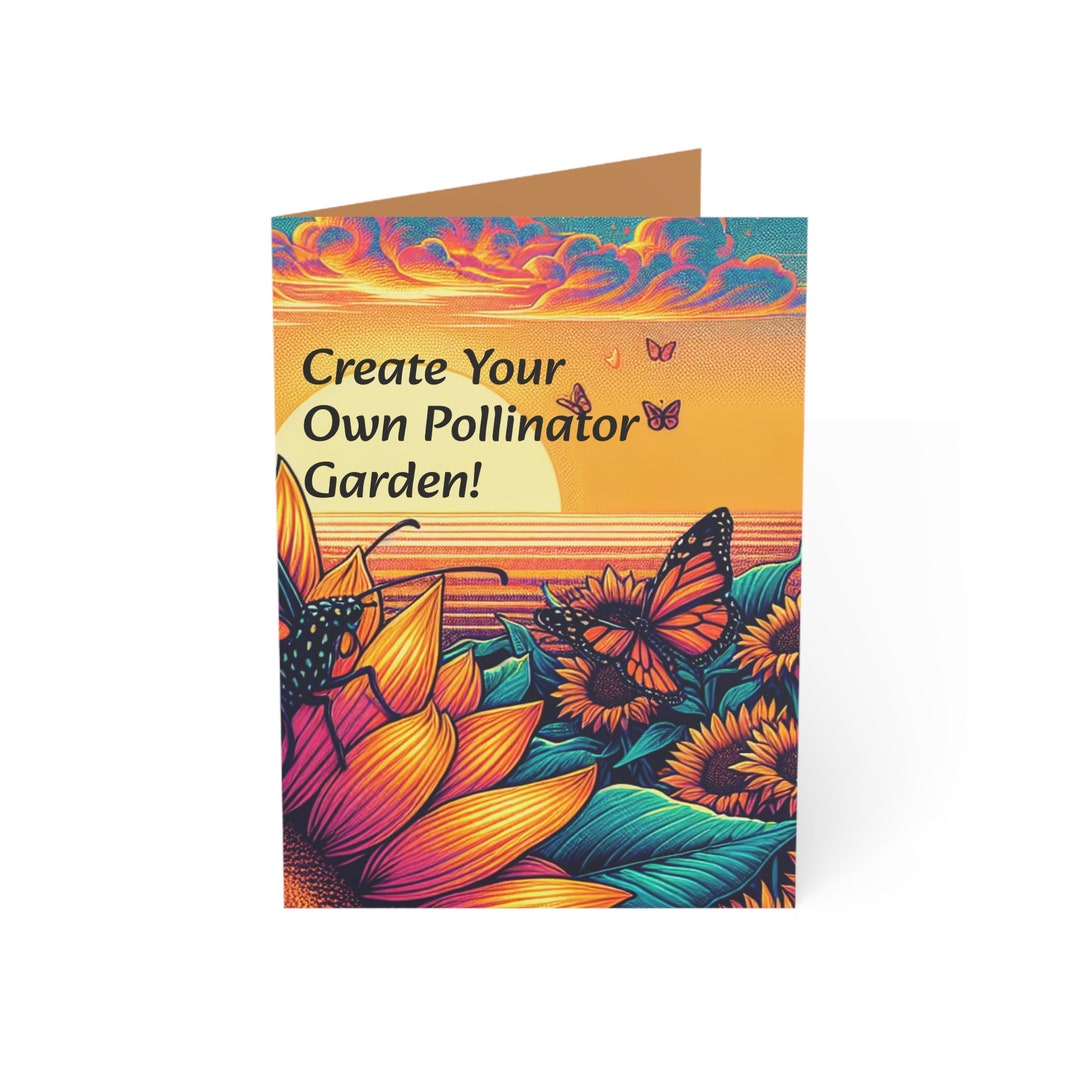 Create Your Own Pollinator Garden Greeting Cards 10, 30, 50 Piece Sets ...
