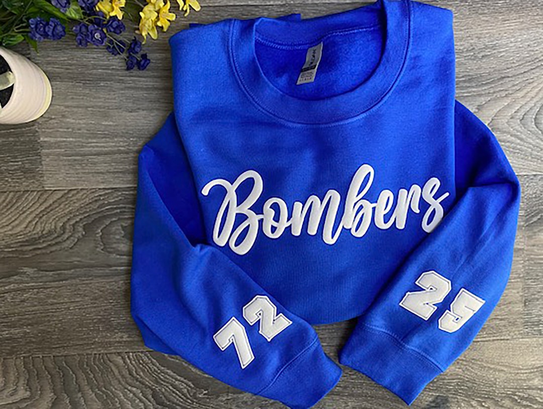 CUSTOM Team Sweatshirt, Embossed Puff, Custom Team Name Sweatshirt ...