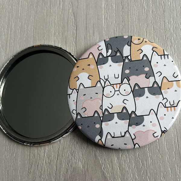 Cat Compact Mirror - Etsy