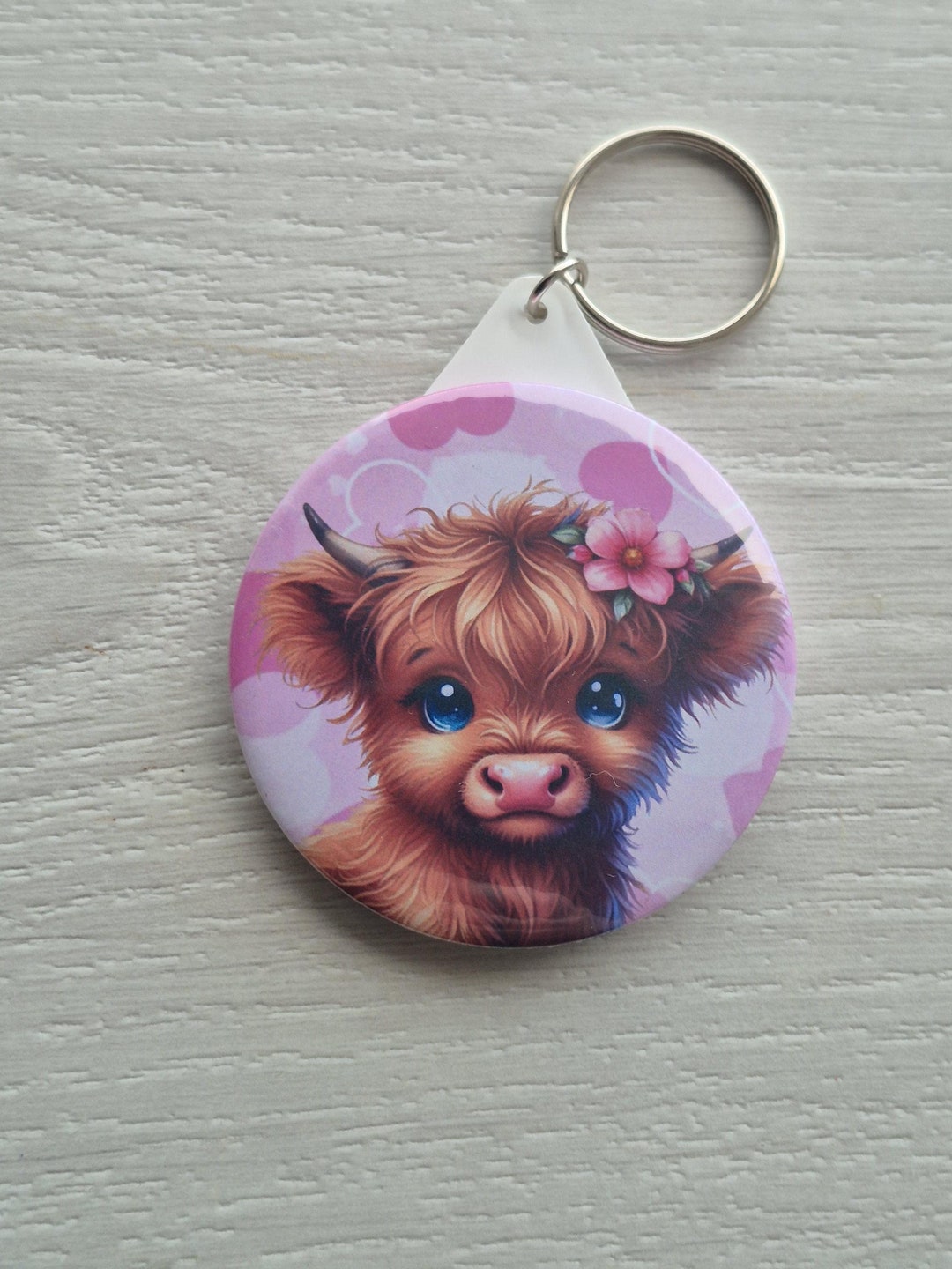 Highland Cow Keyring, Highland Cow Key Chain, Cow, Cow Keyring, Heilan ...