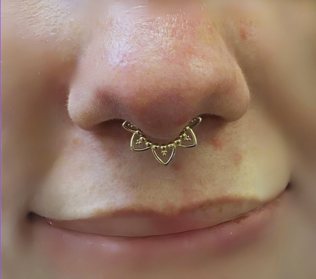 316L Steel Floral Septum Hoop Hinged Hoop-septum Piercing-flower ...