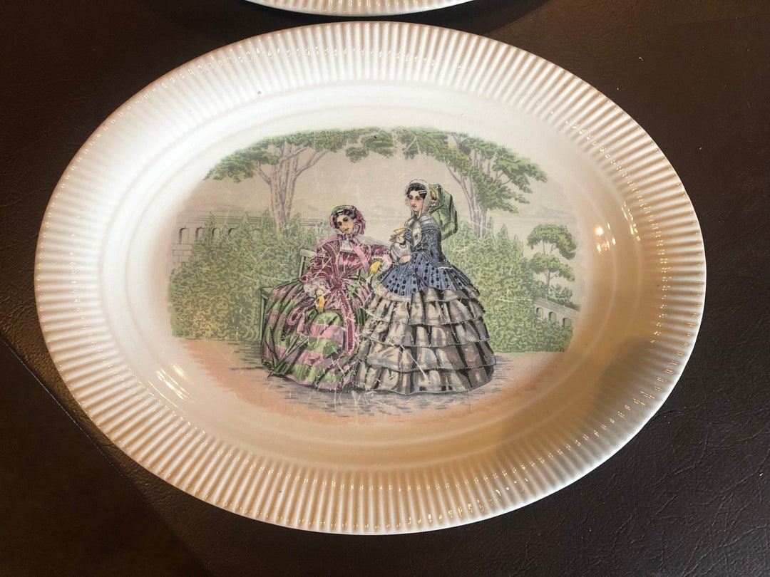 Salem Godey Prints Serving Platter 1950 Victorian - Etsy