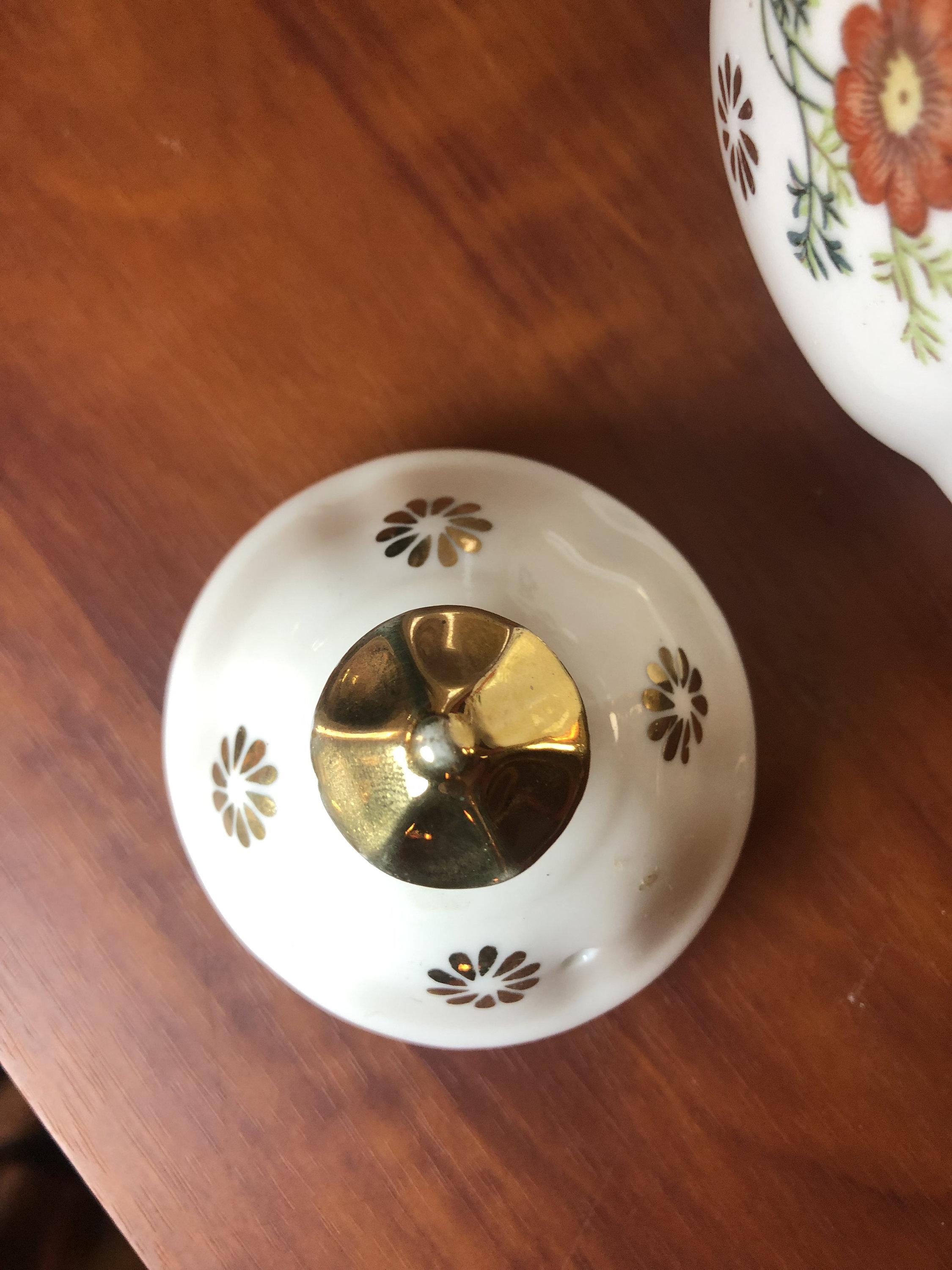 Trimont Ware of Japan Teapot Brown Floral With Brillaint Gold Trim and ...