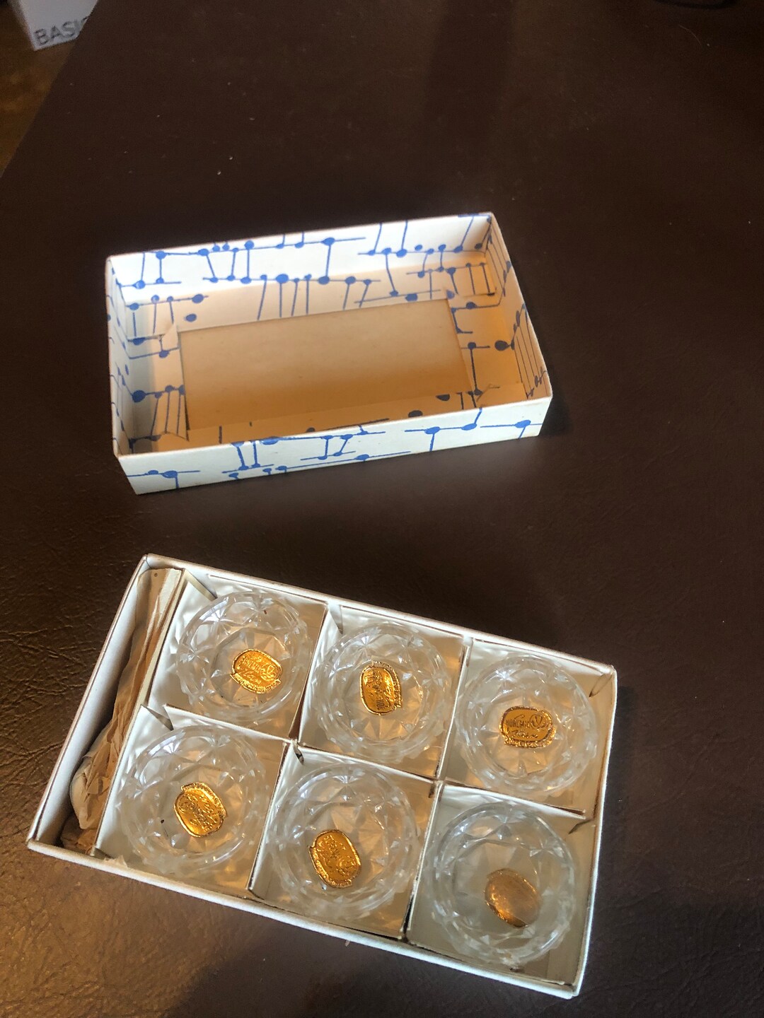 Bohemia Crystal Salt Cellars Set of Six Made in Czechoslovakia Four ...