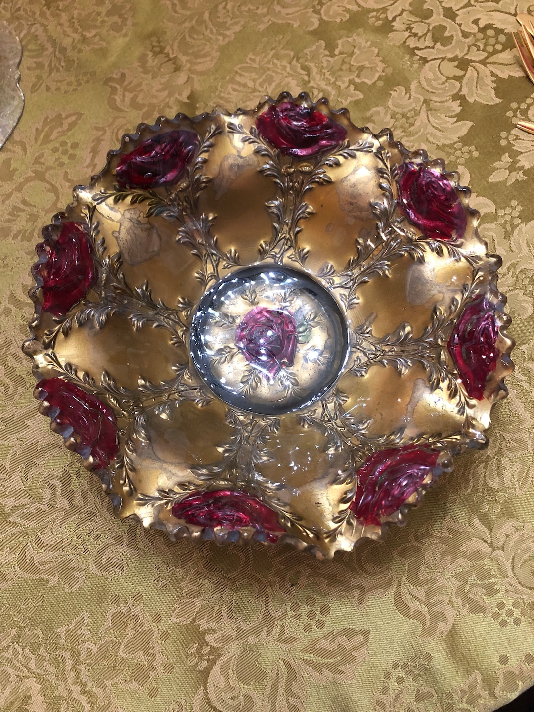 Victorian Goofus Glass EAPG Roseware Labelle Roses Lancaster Glass - Etsy