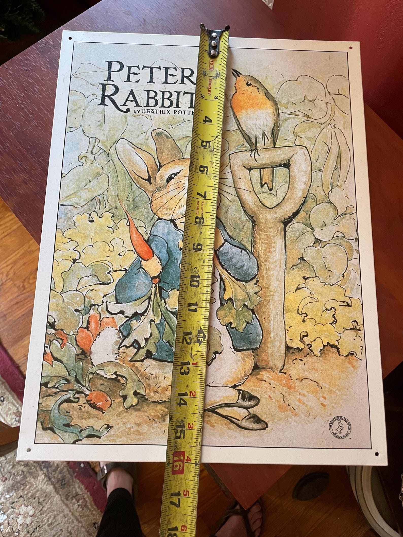 Beatrix Potter Peter Rabbit Metal Wall Decor Sign 12x16” Mr. Mcgregor ...