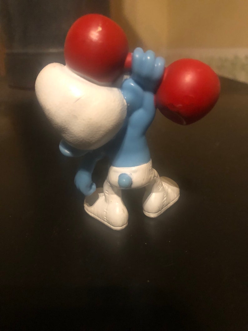 Smurf Mcdonald’s Peyo Toy Hefty With Barbell - Etsy