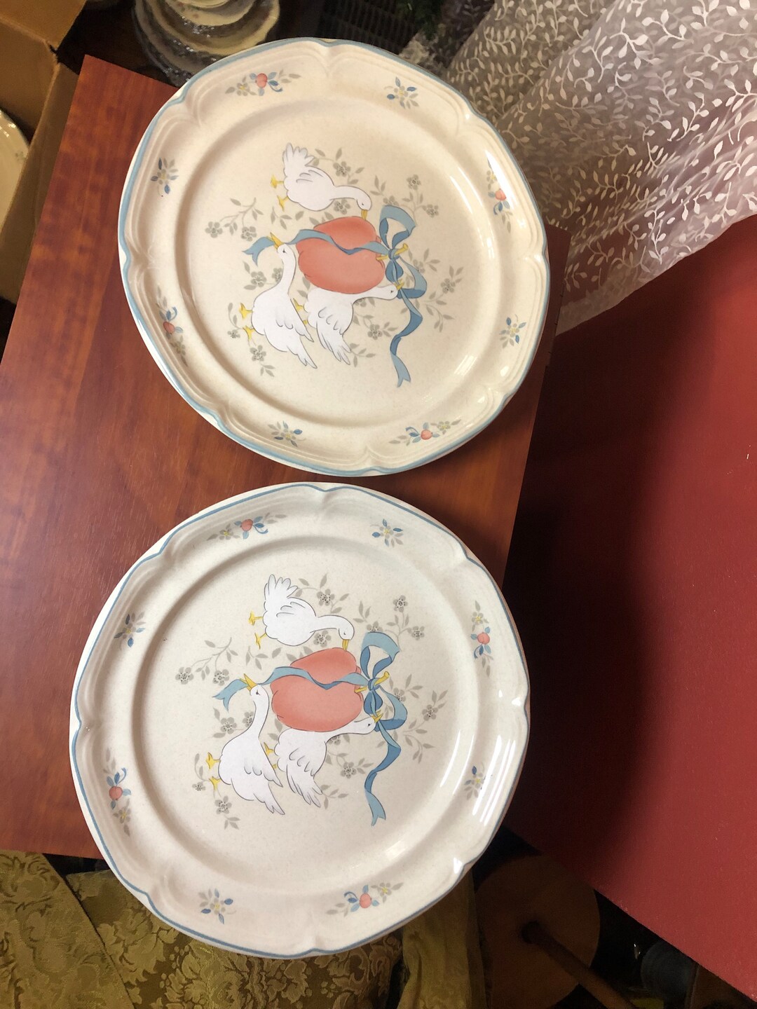 Marmalade Goose Geese Duck Japanese Stoneware 10.75” Dinner Plate Set ...