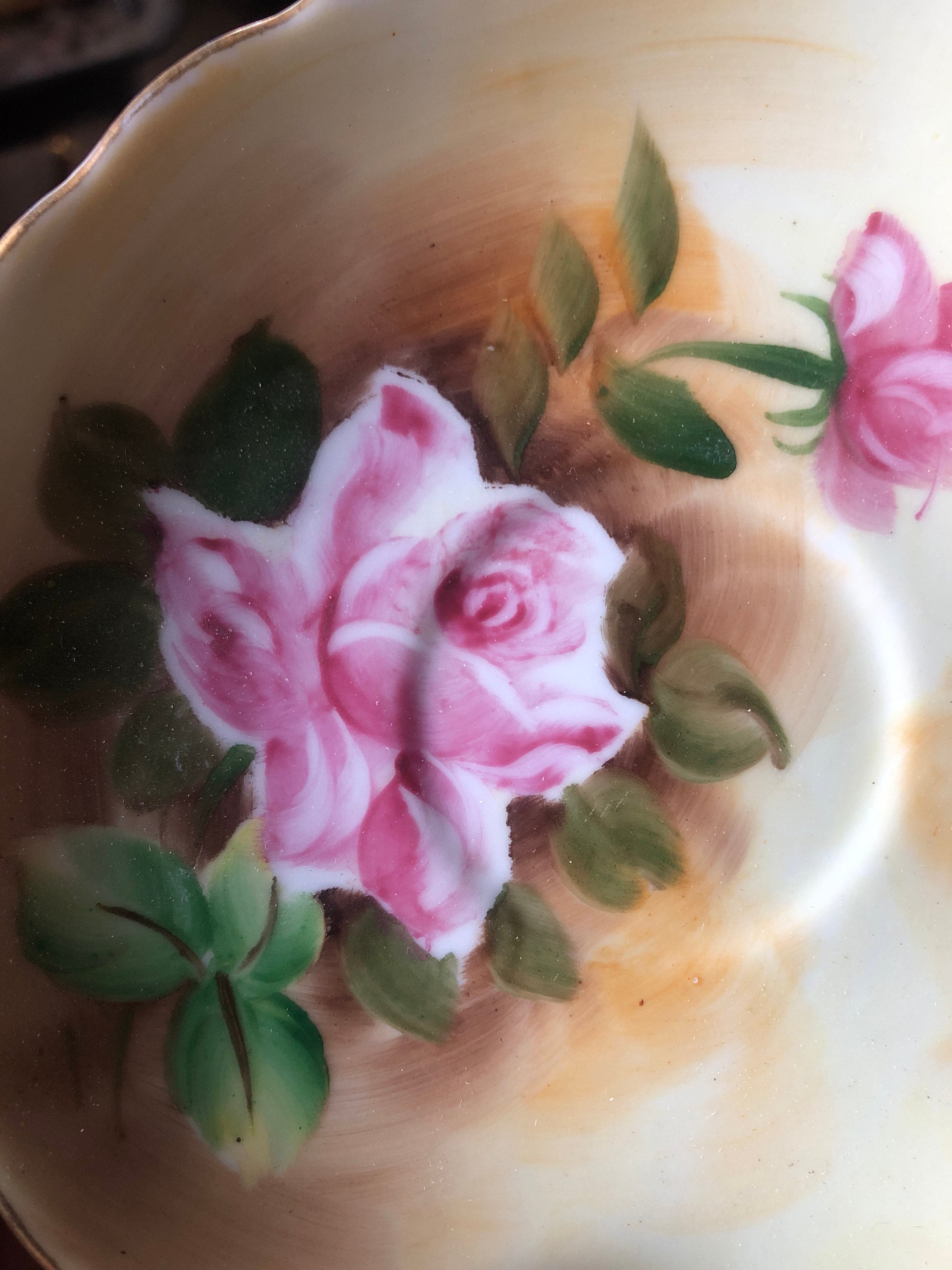 Japanese Enesco Hand Painted Pink Roses Tea Cup and Saucer Set - Etsy