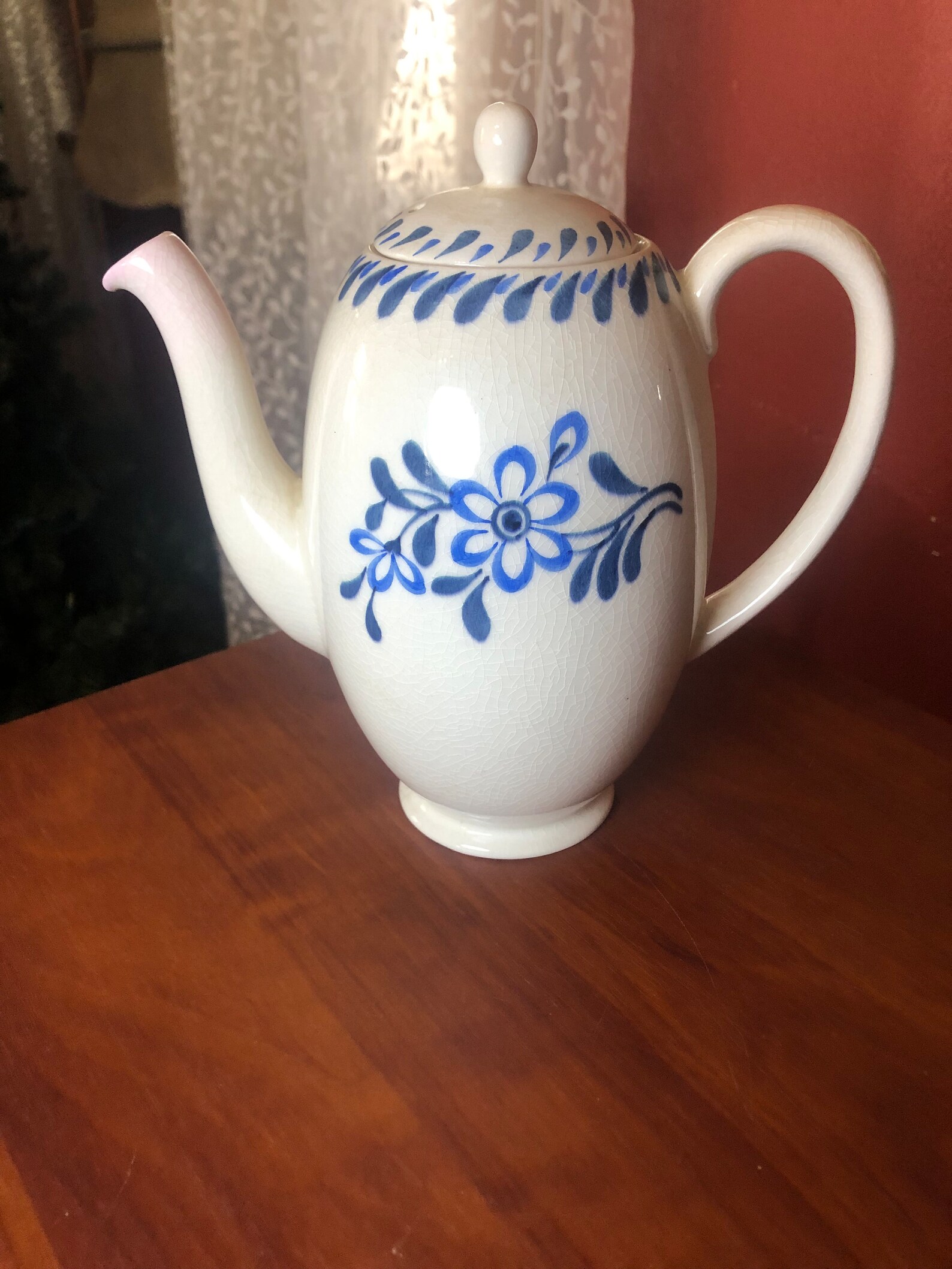 RARE Plichta London England Blue and White Tea Pot Vintage C 1920-1940 ...