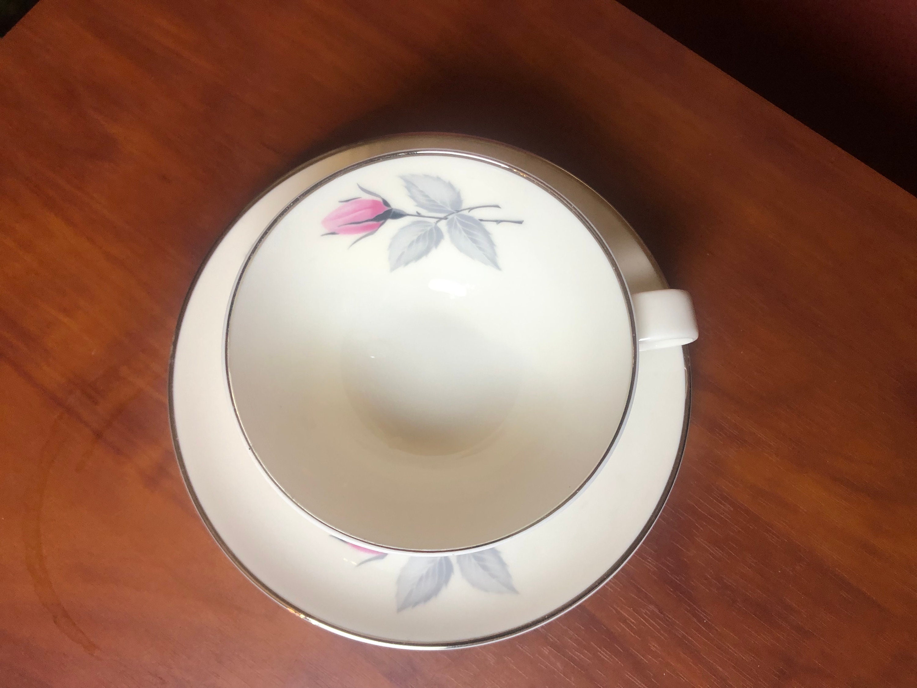 Vintage Syracuse China Bridal Rose Teacup and Saucer Set - Etsy
