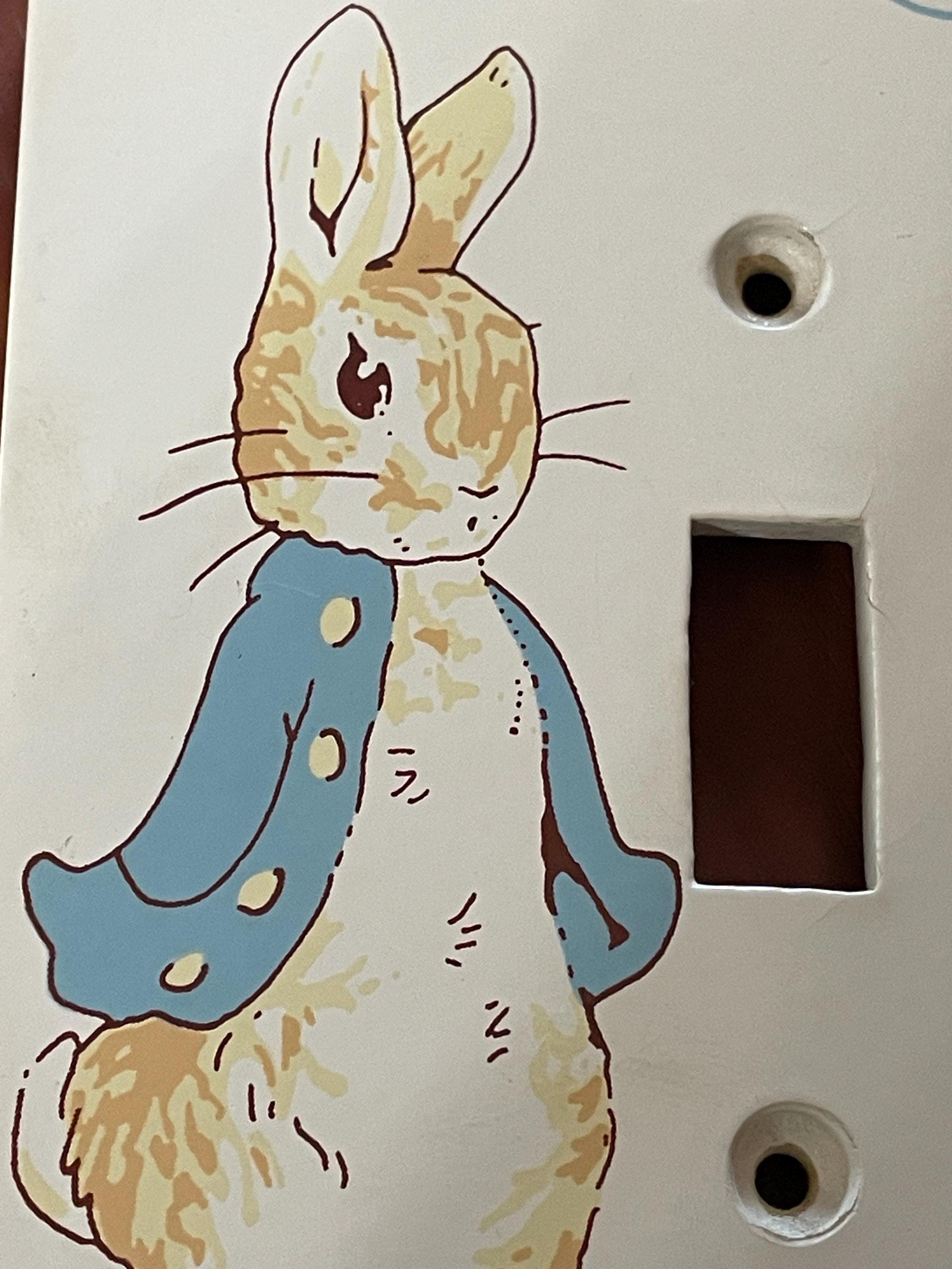 Beatrix Potter Tales of Peter Rabbit Single Light Switch Cover Wood ...