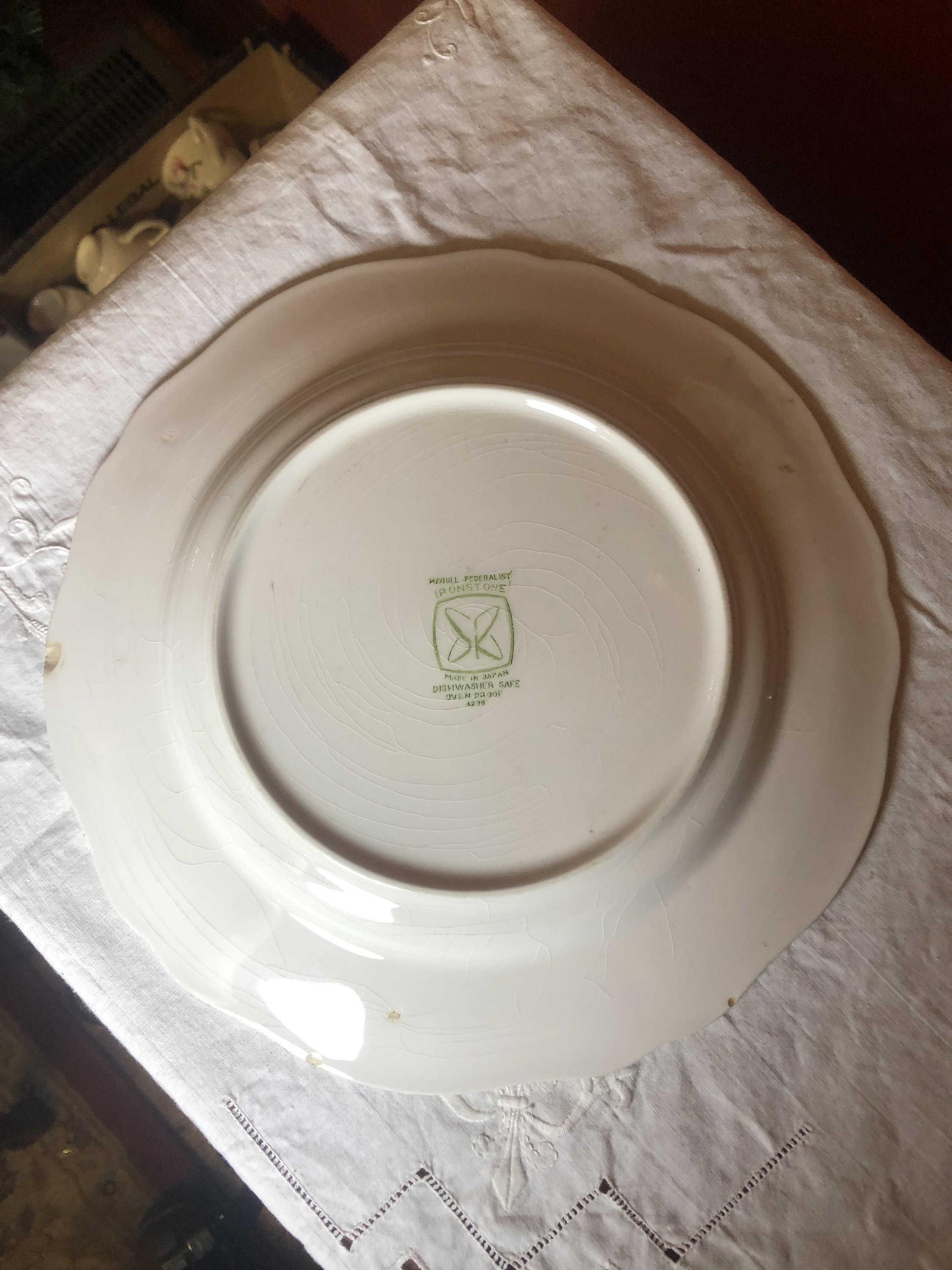 Mayhill Federalist Blue and White Dinner Plate 10.5” Ironstone Crazed ...