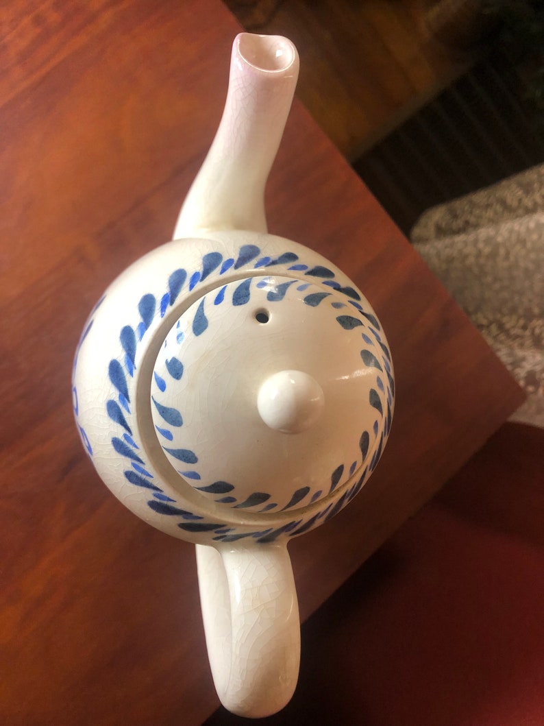 RARE Plichta London England Blue and White Tea Pot Vintage C 1920-1940 ...