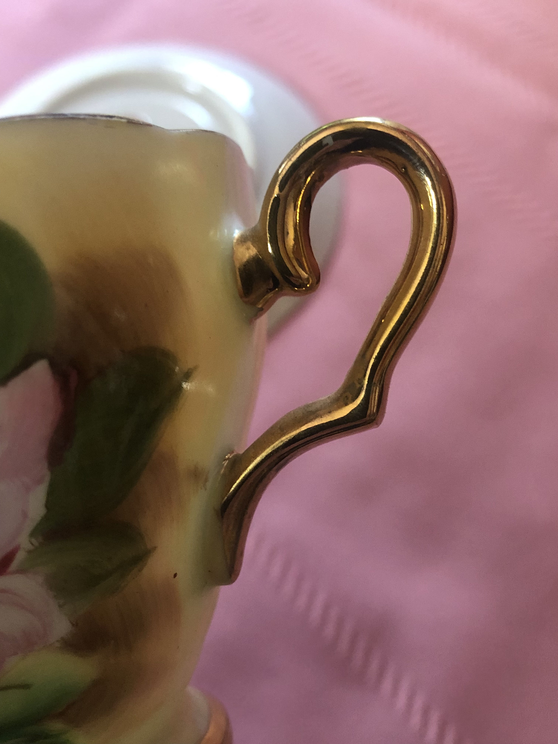 Japanese Enesco Hand Painted Pink Roses Tea Cup and Saucer Set - Etsy