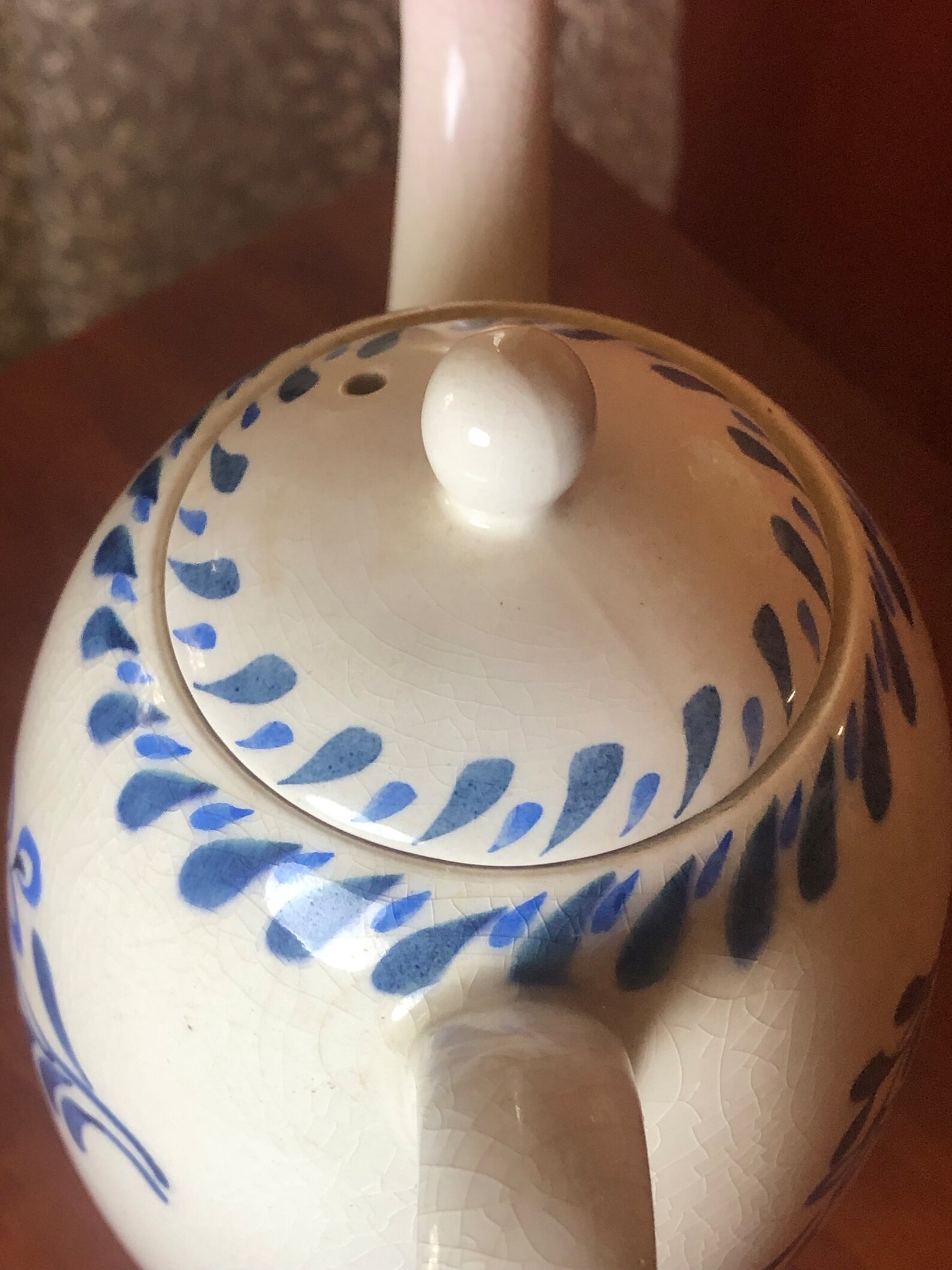RARE Plichta London England Blue and White Tea Pot Vintage C 1920-1940 ...