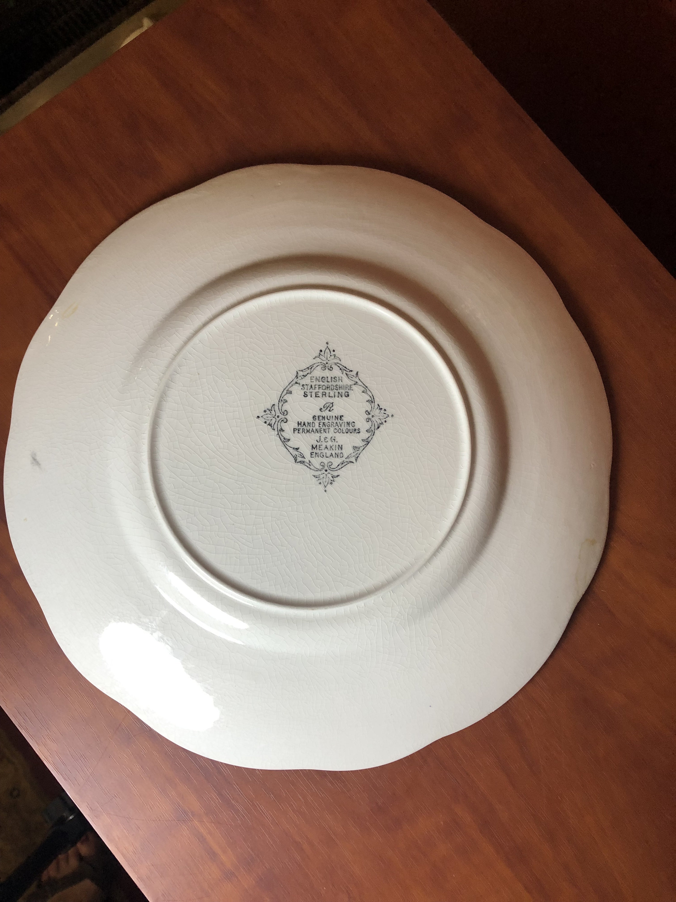 J & G Meakin Ironstone Sterling Rennaissance Dinner Plate and Sugar ...