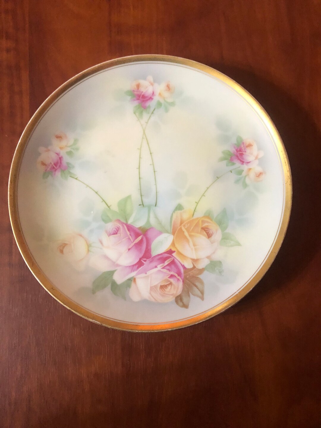Antique J.S.V. Hand Painted Floral Plate 8.25” Made in Germany - Etsy