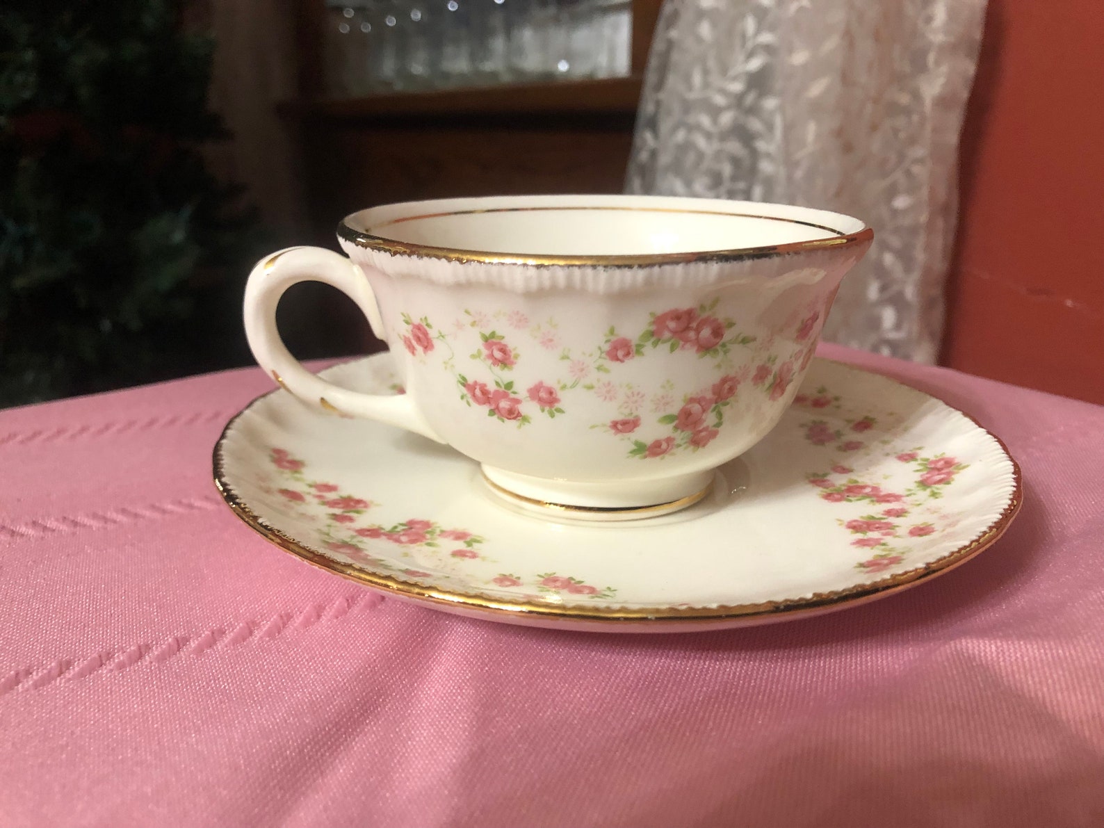 Vintage Pope Gosser Tea Cup and Saucer Set FLORENCE - Etsy