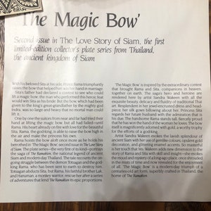 The Love Story of Siam Collector Plate Series 2nd in Series the MAGIC ...