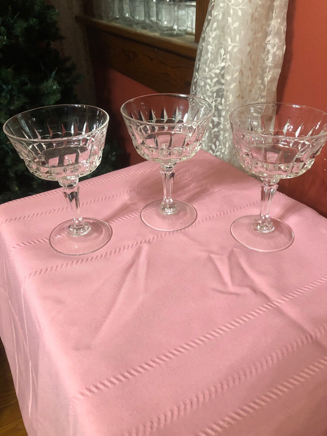 Lady Victoria Champagne COUPE Glasses Cristal D’arques Durand Chantelle ...