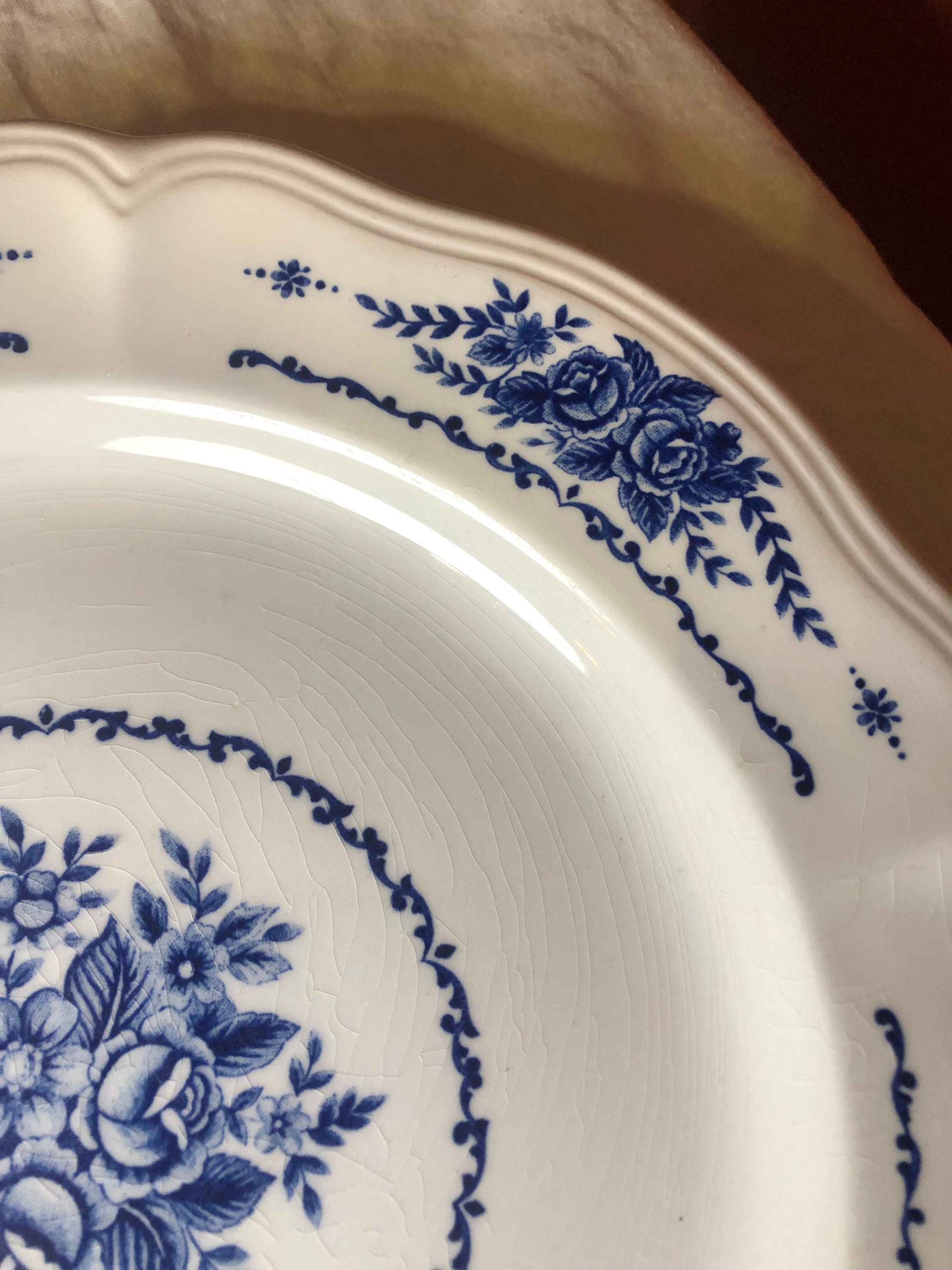 Mayhill Federalist Blue and White Dinner Plate 10.5” Ironstone Crazed ...